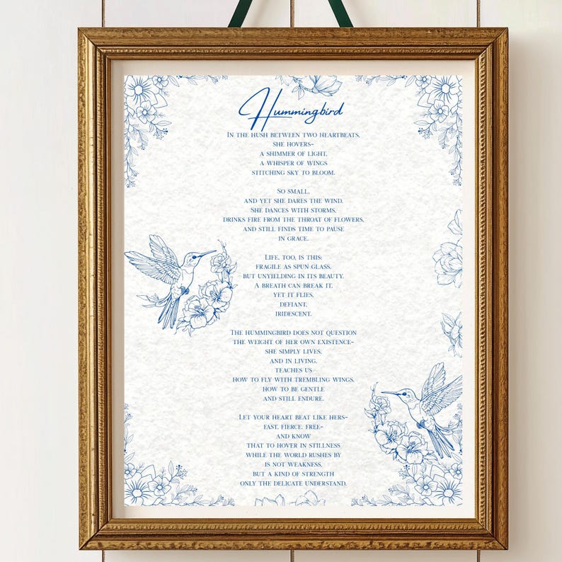 Emotional Hummingbird Poem, Comforting Poem, Empowering Poem ...