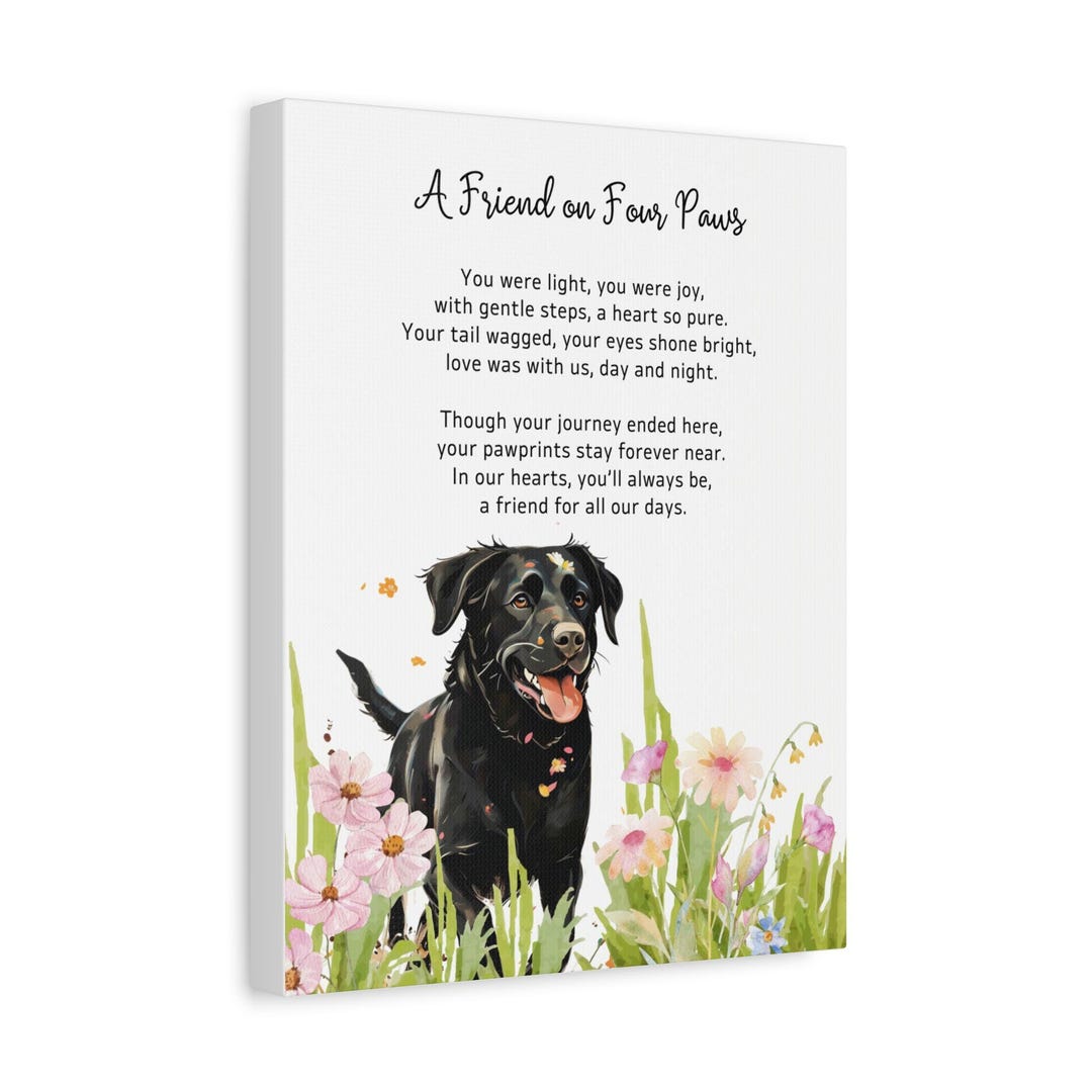 Black Labrador Retriever Memorial Poem. Printable Grief Poem, Lovely ...