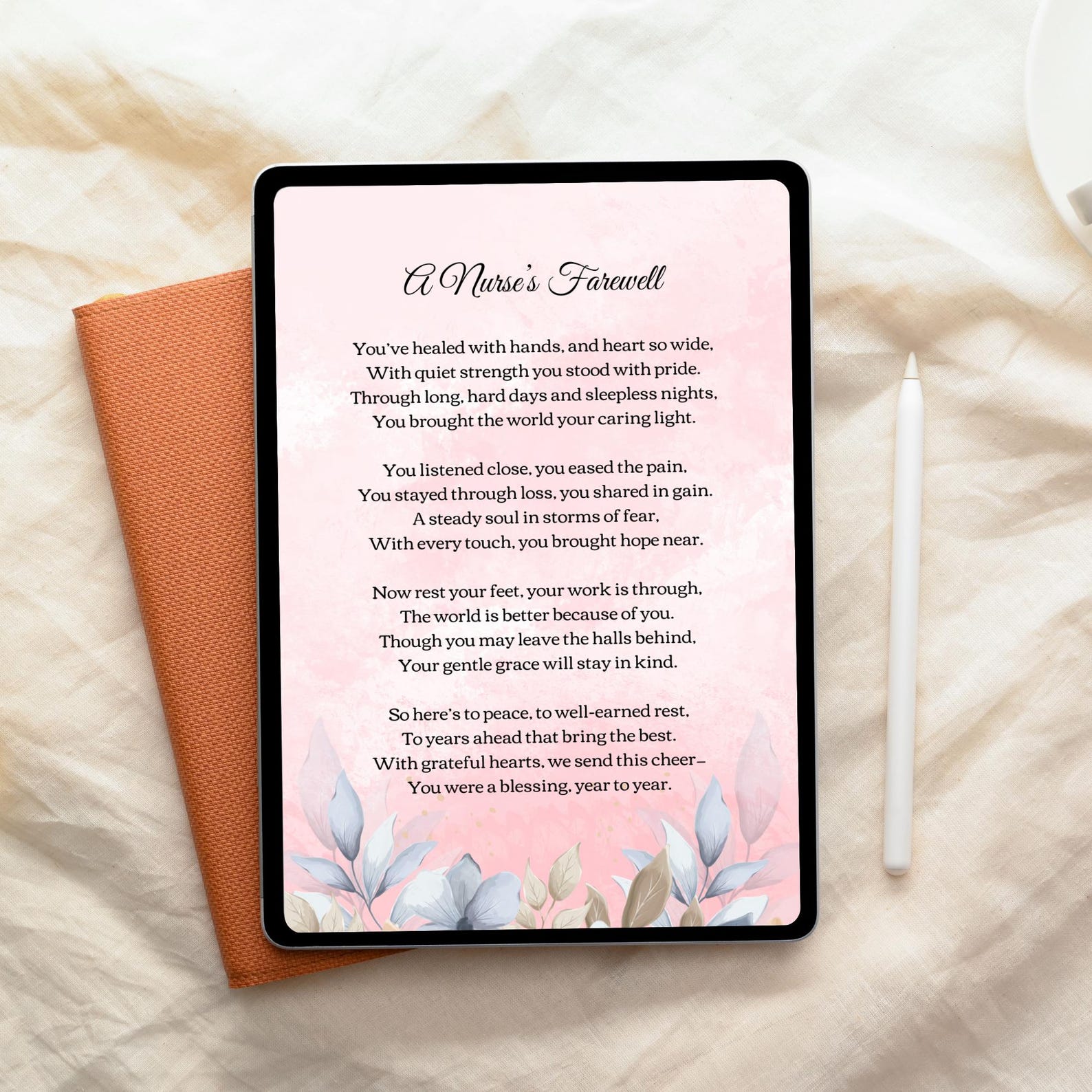 Nurse Retirement Poem, Nurse Farewell Card, Printable Coworker Gift ...