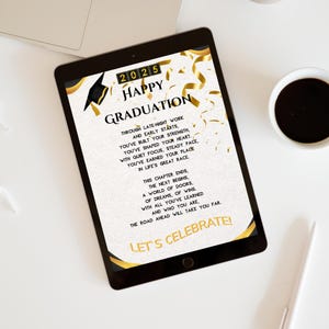 Graduation Poem, Printable Graduation Gift , Grad Card to Him, Class of ...