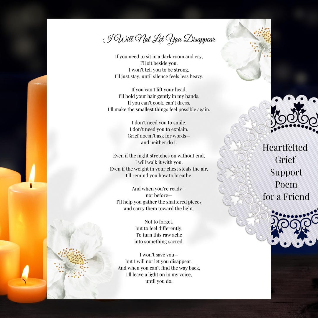 Deepest Sympathy Card for a Friend – Comforting Poem, Emotional Support ...