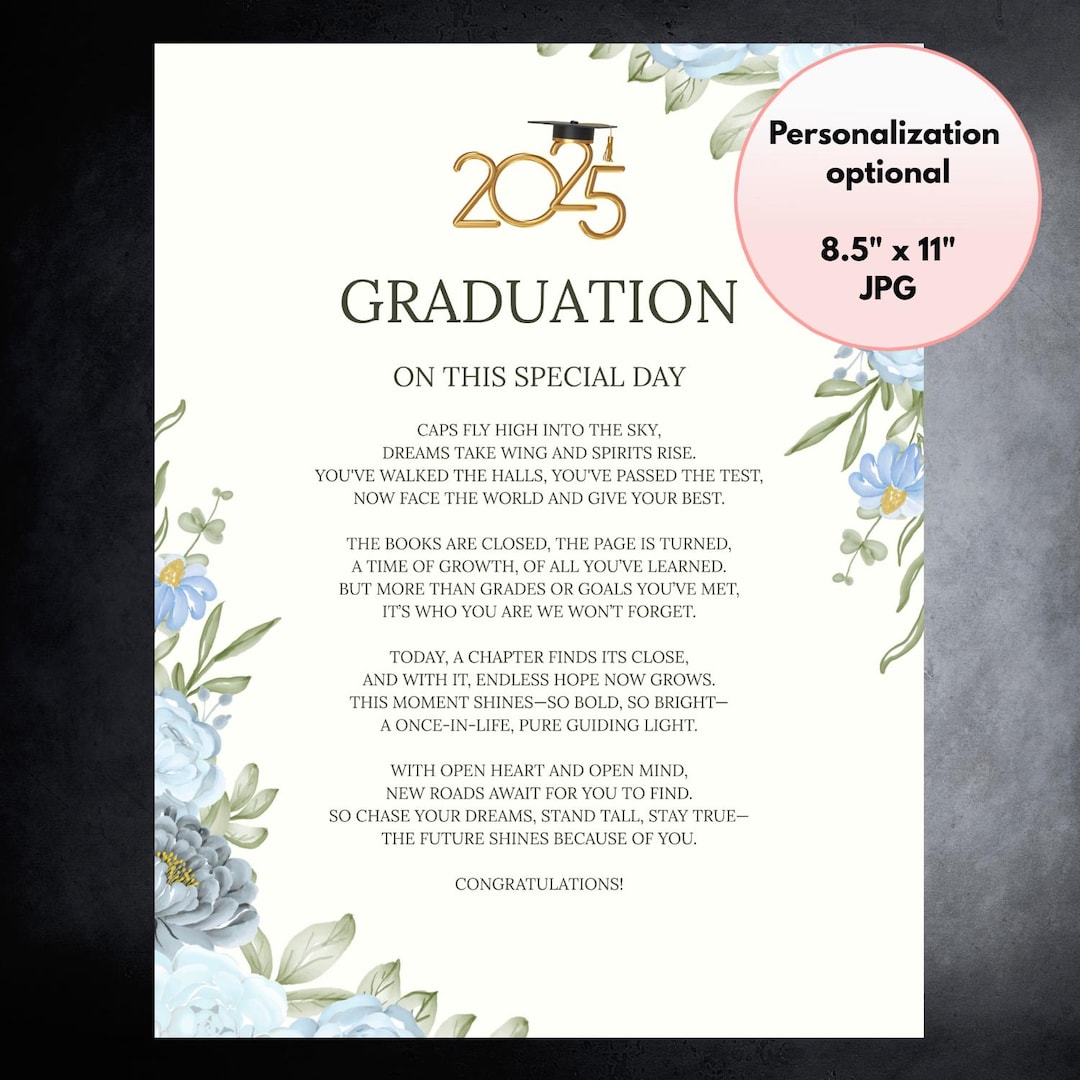 Congratulations, Graduate! Commemorate the Class of 2025 With a ...