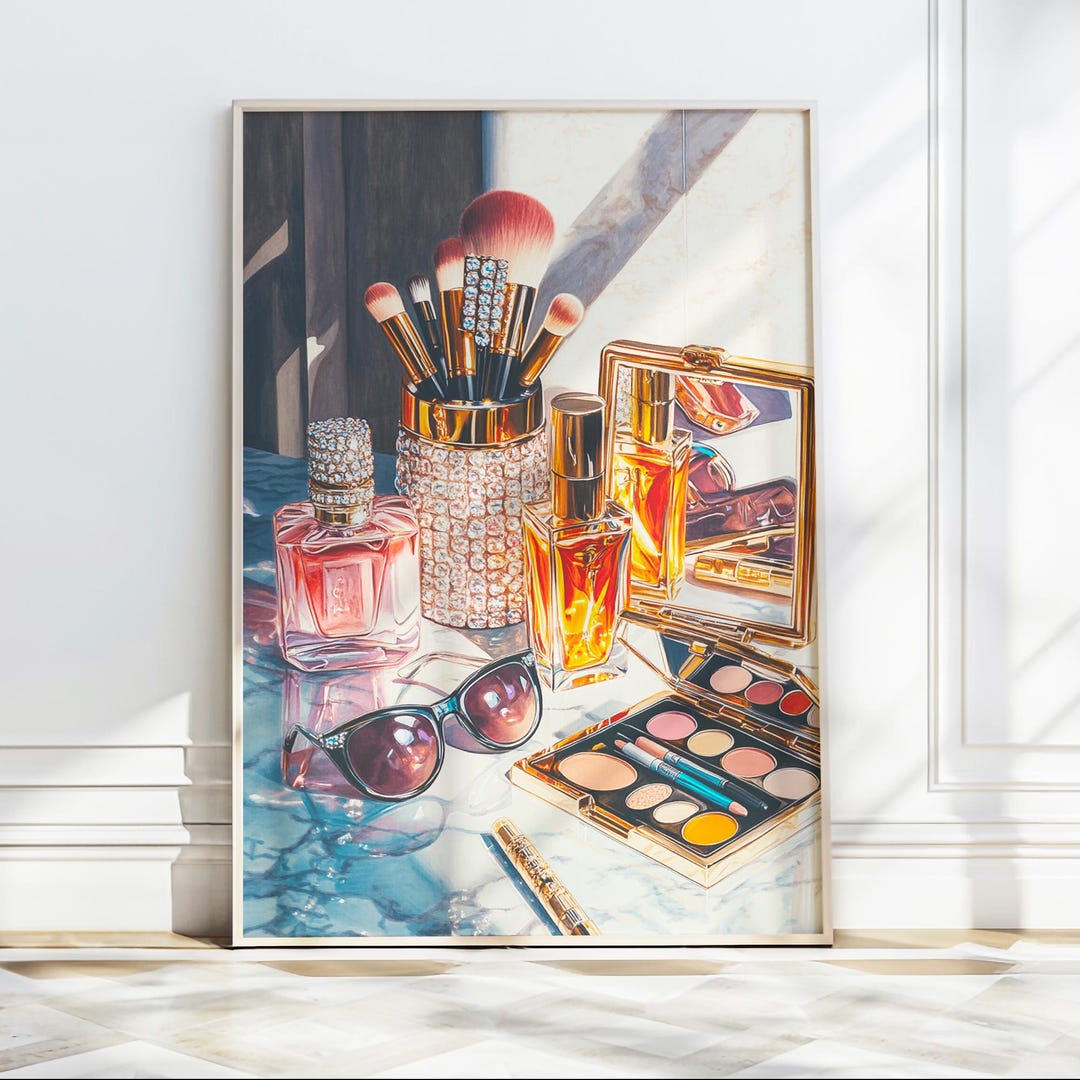 Makeup & Perfume Art Print | Fashion Wall Decor for Beauty Lovers ...