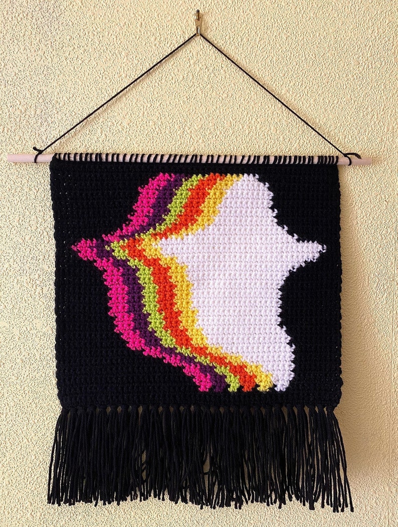 Neon Ghost Tapestry Crochet Pattern - Etsy