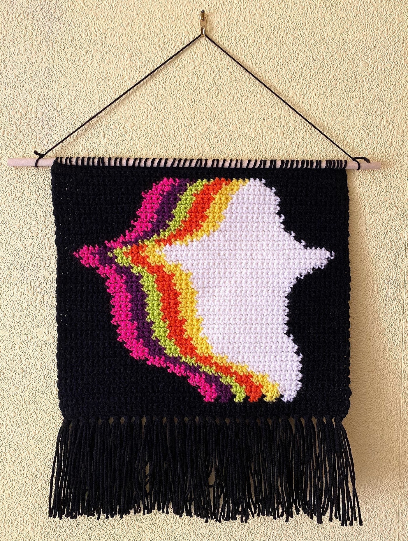 Neon Ghost Tapestry Crochet Pattern - Etsy