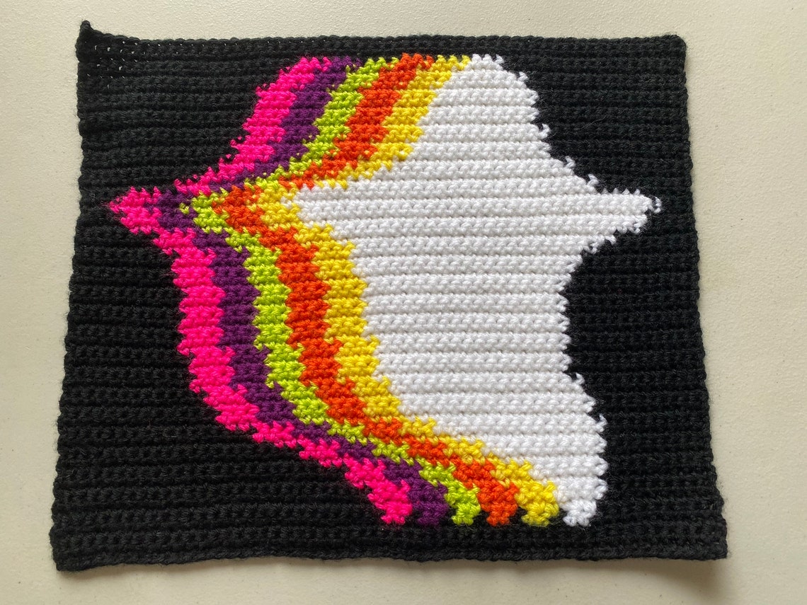 Neon Ghost Tapestry Crochet Pattern - Etsy