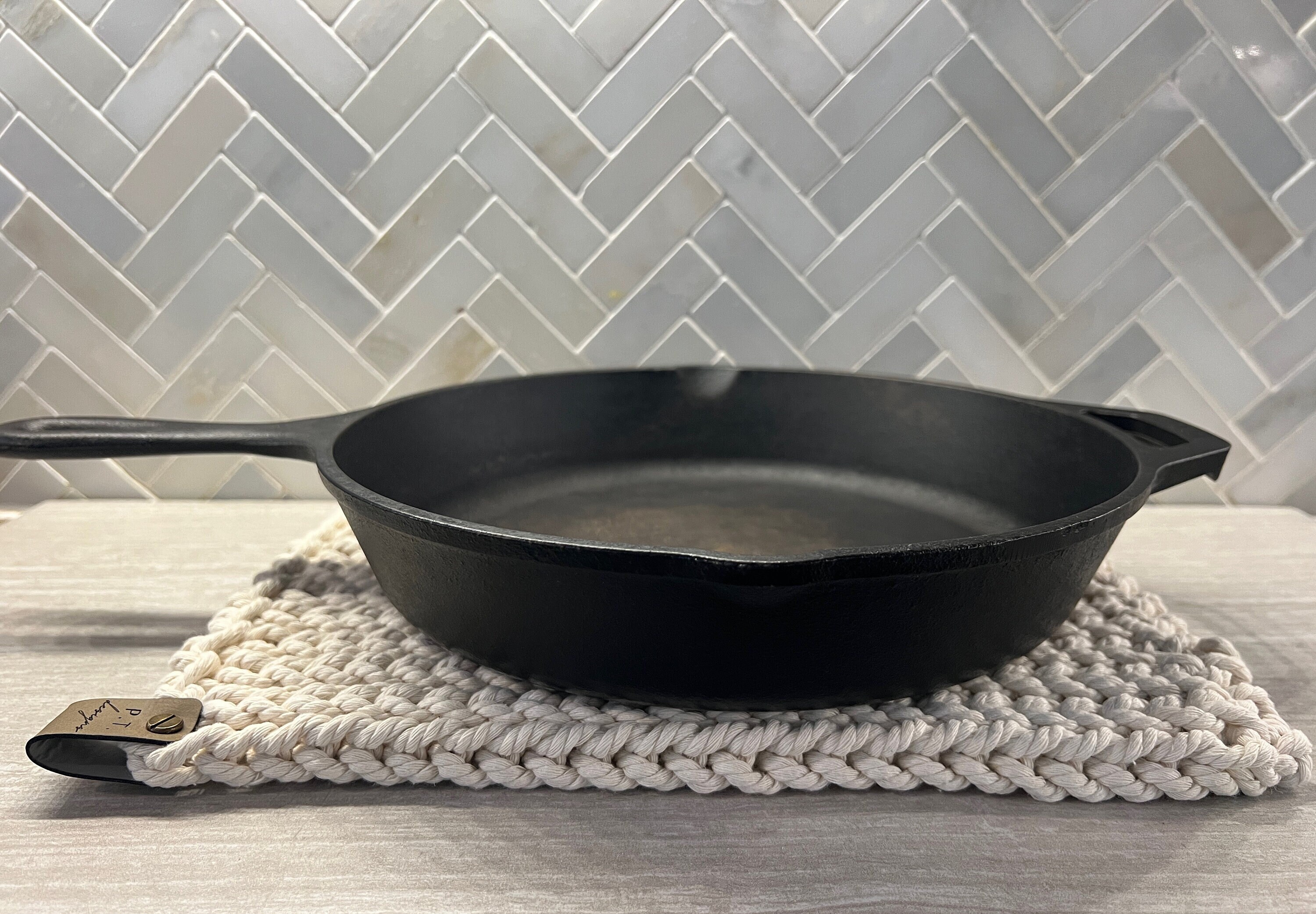 XL Crochet Hot Pad Trivet: Rustic Farmhouse Style, Extra Thick Cotton ...