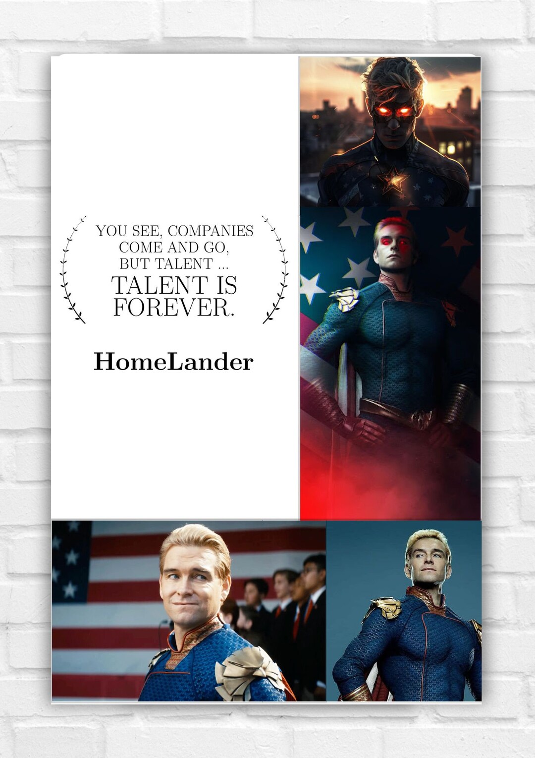 Minimalist Motivational Homelander Quote Poster for Wall Art Poster ...