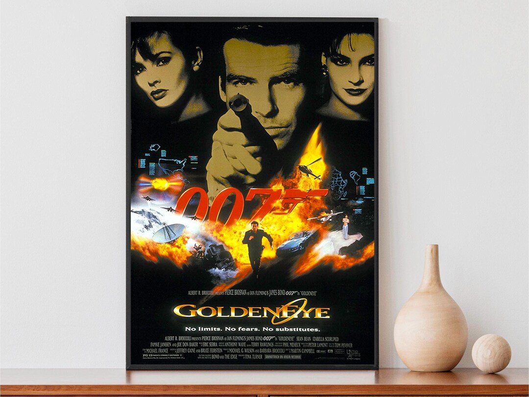 James Bond Goldeneye Movie Poster,film Poster,canvas,wall Decor,vintage ...