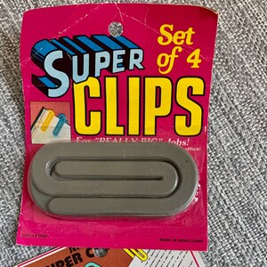 Set of Vintage Super Clips Giant Paper Clips NOS Made in Hong Kong - Etsy