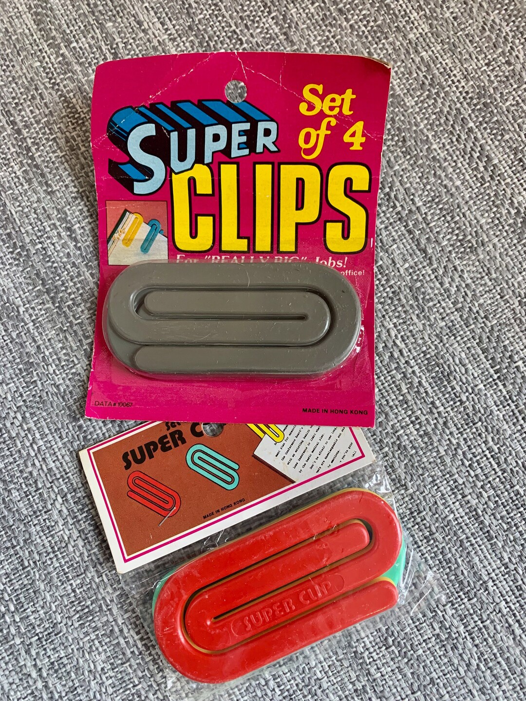 Set of Vintage Super Clips Giant Paper Clips NOS Made in Hong Kong - Etsy