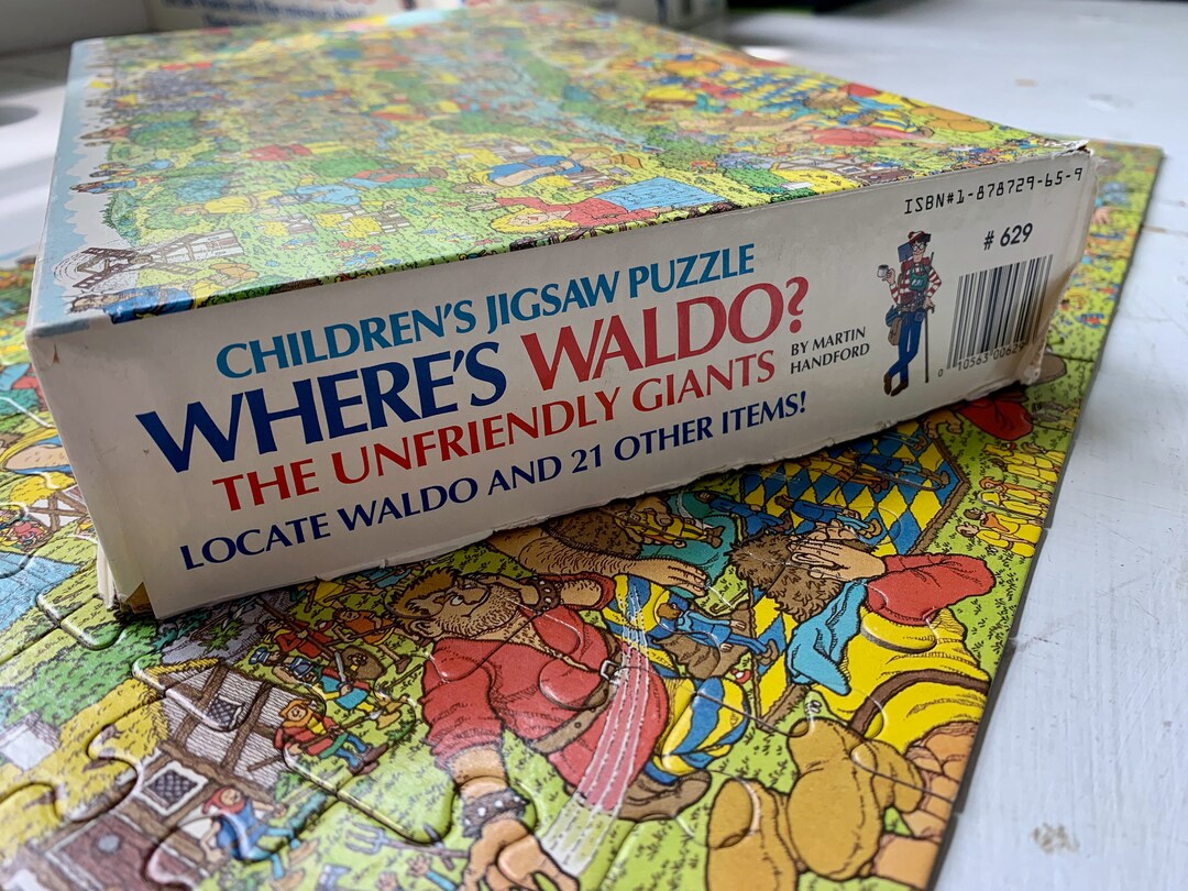Vintage Where's Waldo Puzzle the Unfriendly Giants Martin Handford 1991 ...