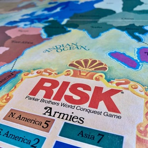 Vintage Risk Board Game World Conquest Game - Etsy