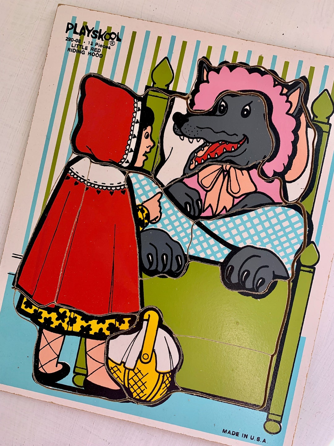 Vintage Playskool Puzzle Little Red Riding Hood 290-08 - Etsy