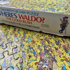 Vintage Where's Waldo Puzzle the Gold Rush Martin Handford 1991 - Etsy
