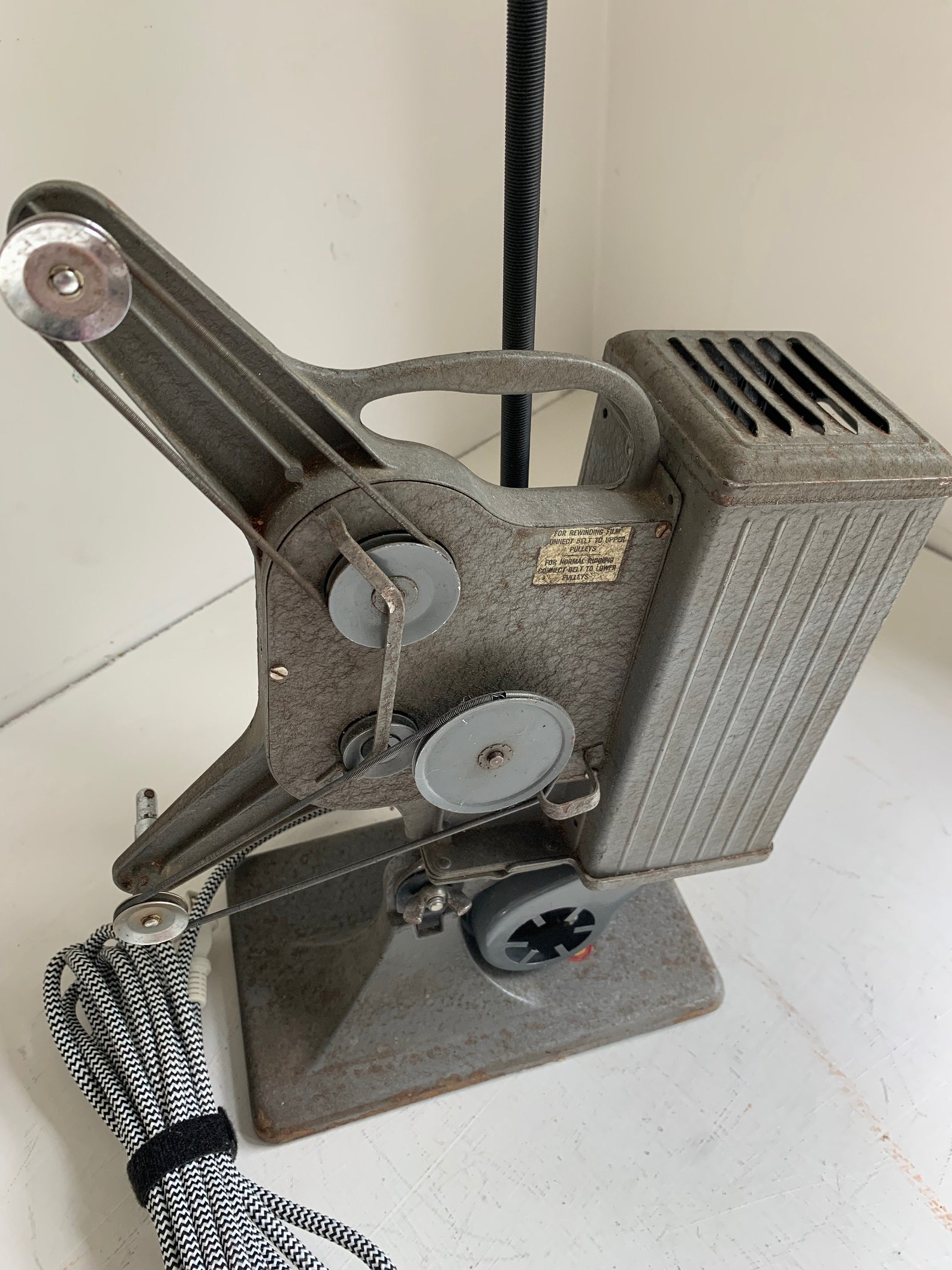 Vintage Movie Projector Lamp Repurposed Vintage Item - Etsy