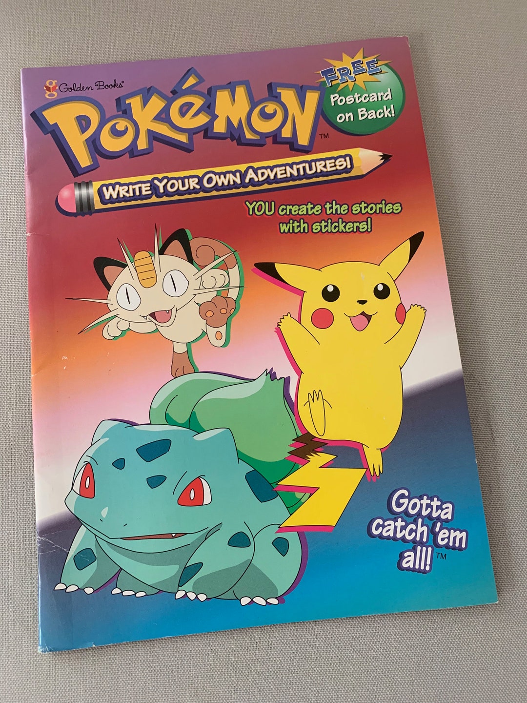 Pokemon Write Your Own Adventures Workbook and Stickers - Etsy India