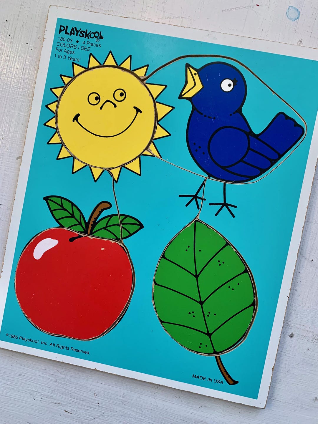 Vintage Playskool Puzzle Colors I See 180-03 1 to 3 Years - Etsy