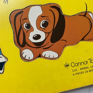 Vintage Wooden Puzzle Connor Toy Animal Land 11H - Etsy