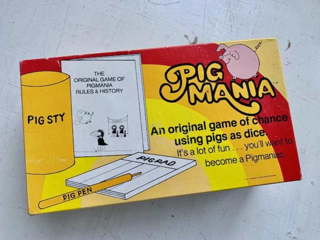 Vintage Pig Mania Game by Recycled Paper Products 1977 - Etsy
