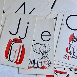 Vintage ABC Flash Cards 2 Complete Alphabets - Etsy