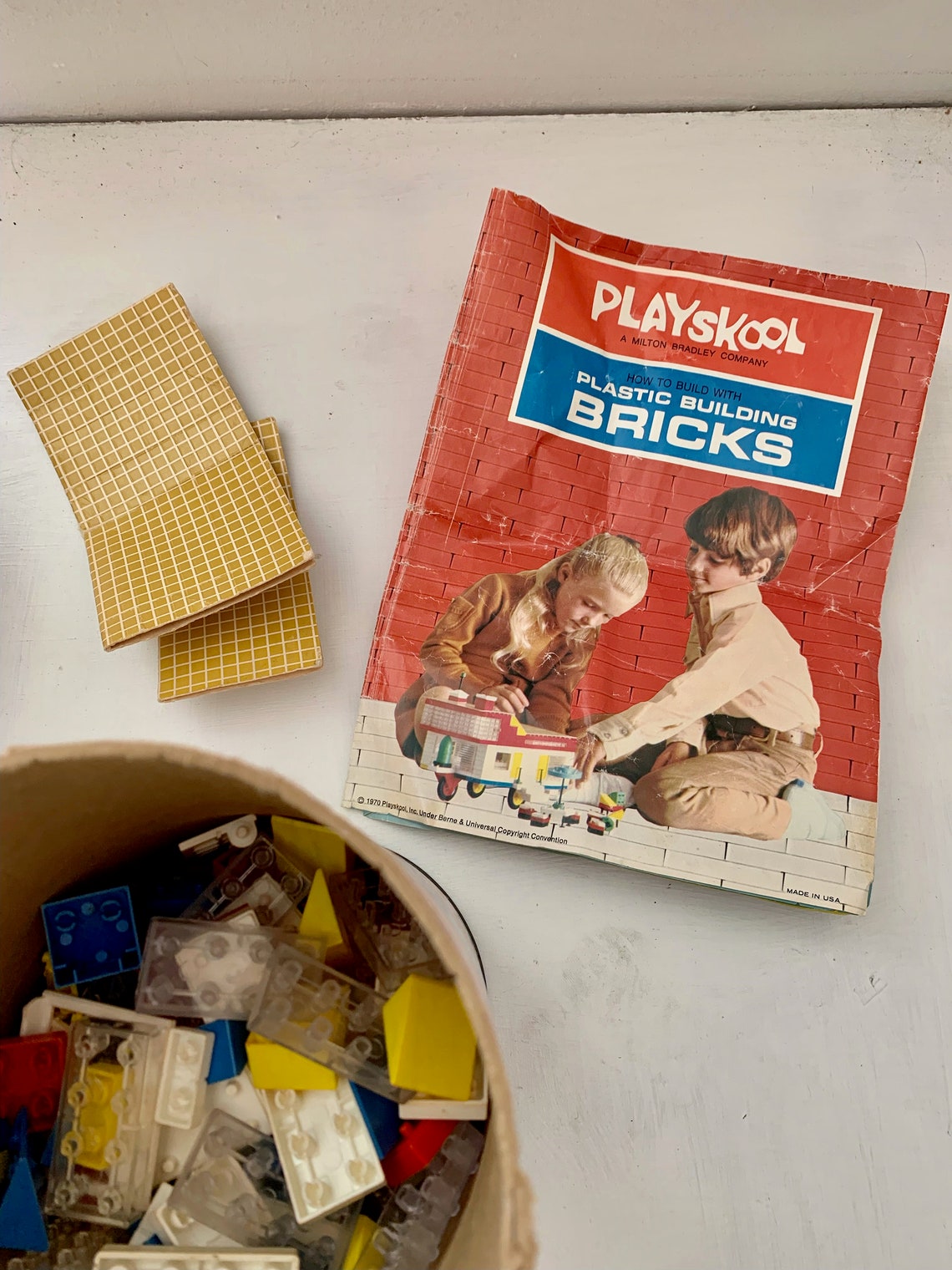 Vintage Playskool Building Blocks Set 1970 - Etsy