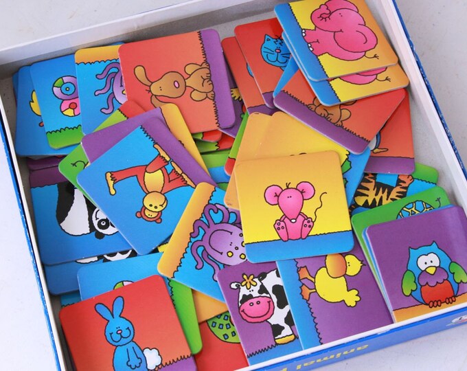 Vintage Galt Animal Pairs Memory Game - Etsy