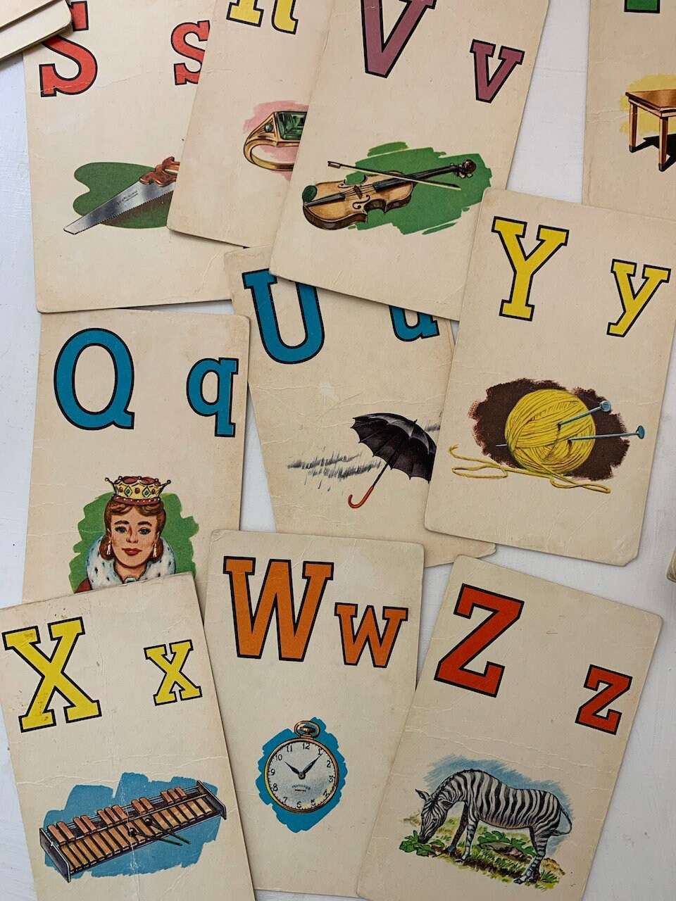 Vintage Alphabet Cards