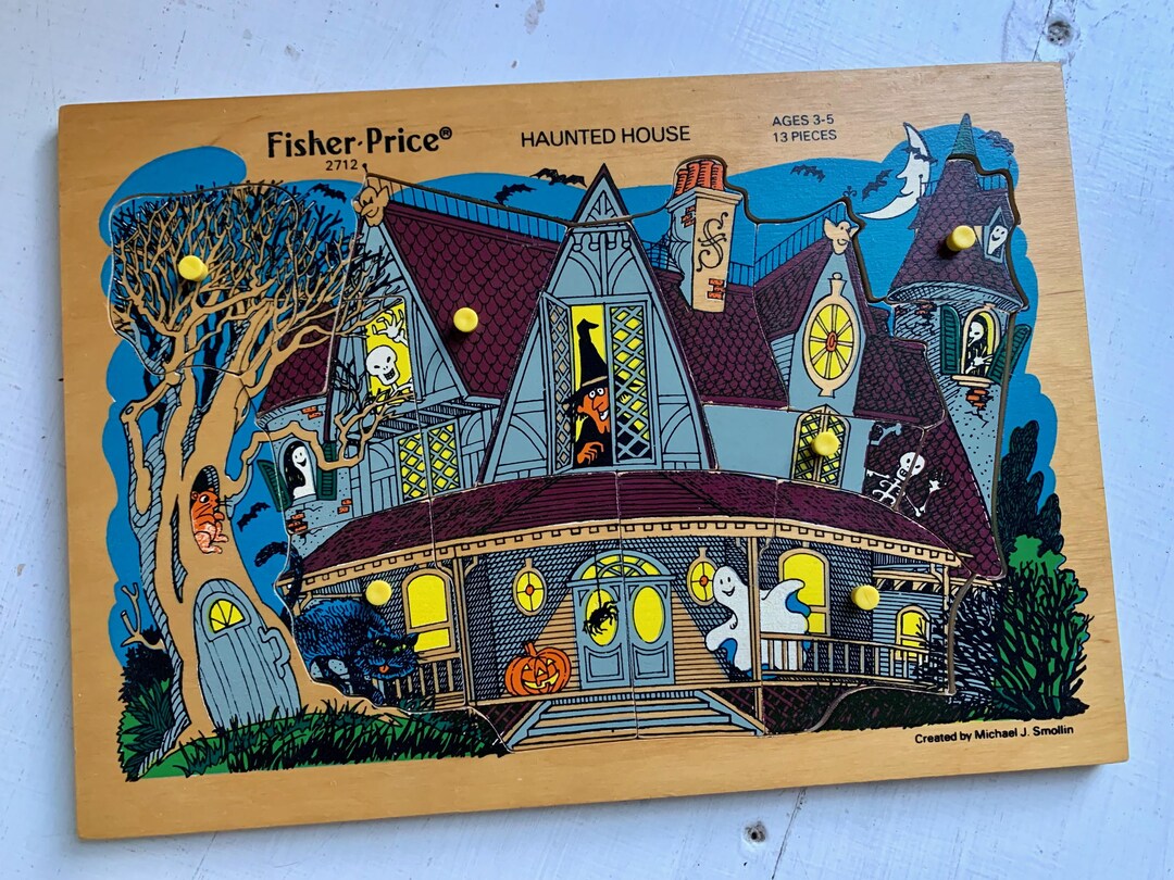 Fisher Price Halloween Haunted House Puzzle 2712 13 Pieces - Etsy