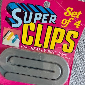 Set of Vintage Super Clips Giant Paper Clips NOS Made in Hong Kong - Etsy