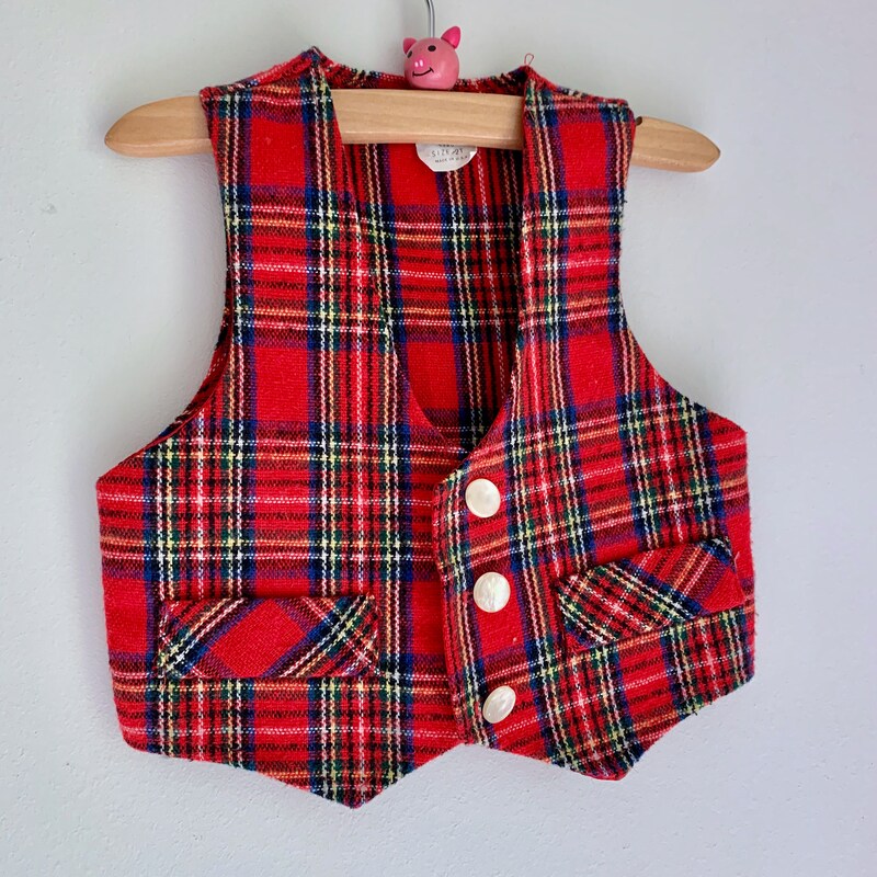 Red Plaid Vests - Etsy