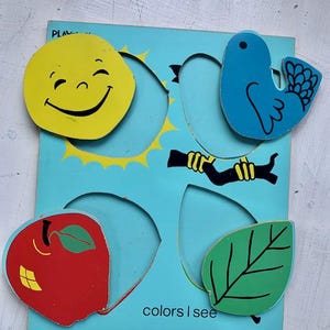 Vintage Playskool Puzzle Colors I See 180-03 1 to 3 Years - Etsy