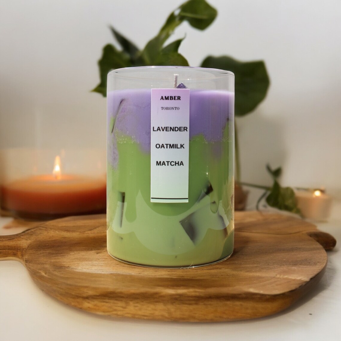 Lavender Oatmilk Matcha Candle | Soy Candle | Viral Drink Candle ...