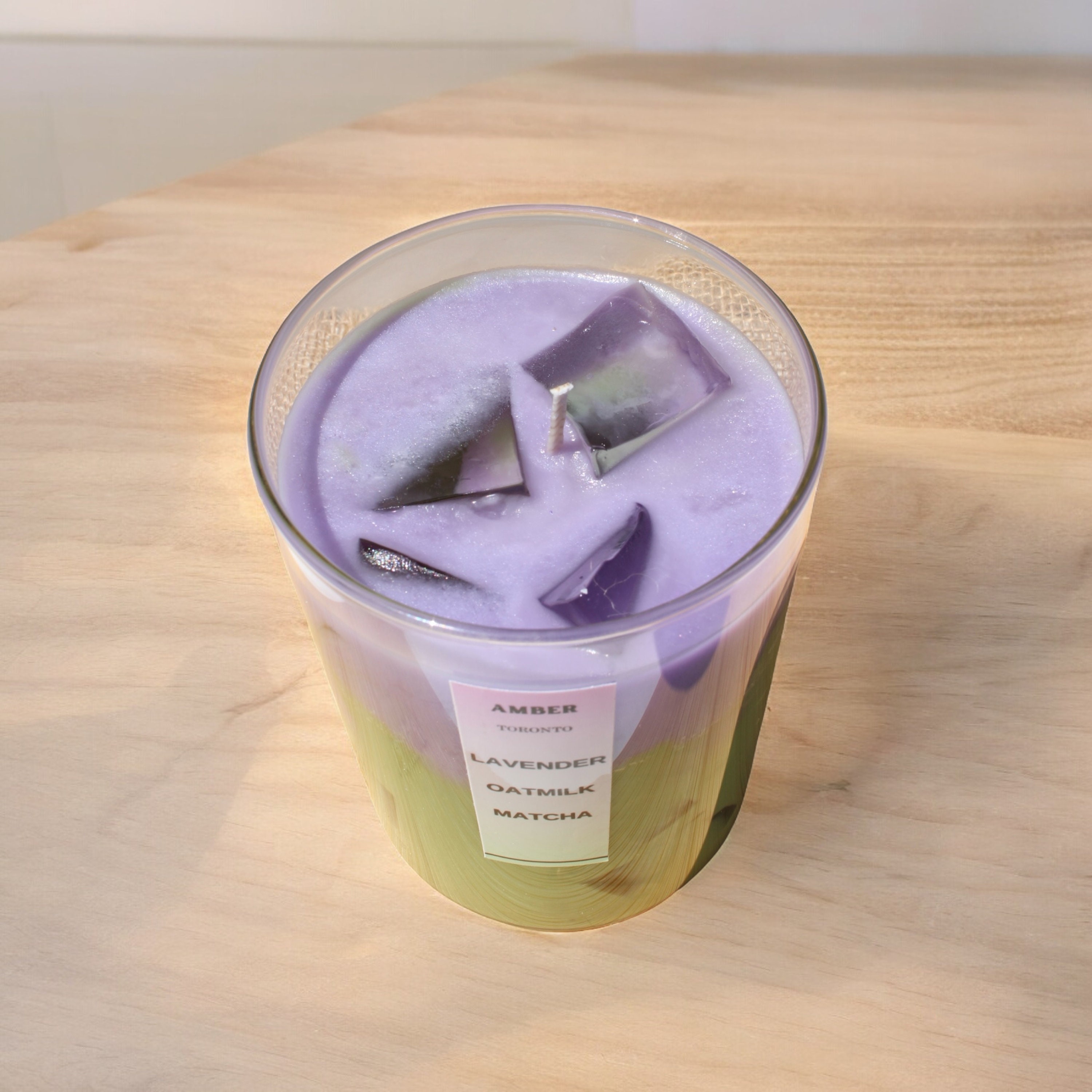 Lavender Oatmilk Matcha Candle | Soy Candle | Viral Drink Candle ...