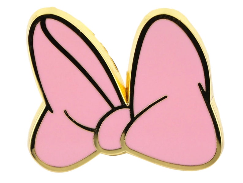 Cute Minnie Mouse Pink Bow Enamel Pin - Etsy