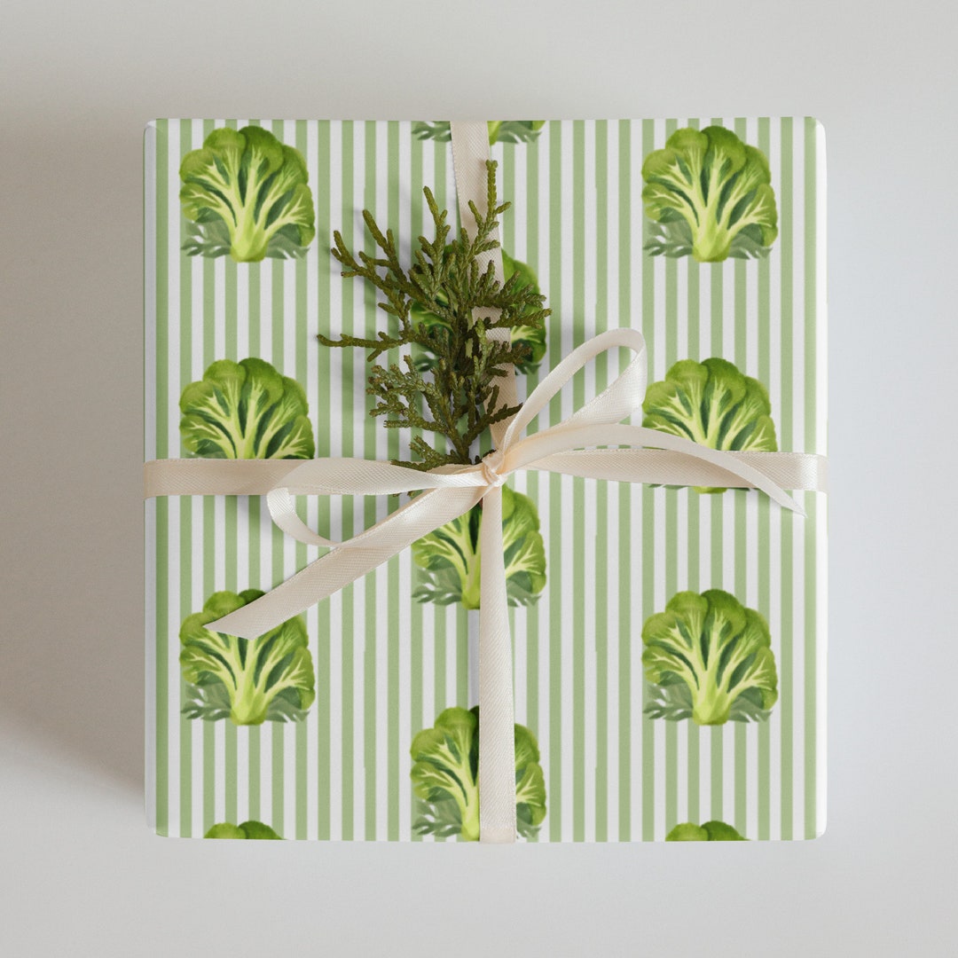 The Broccoli Wrap Premium Wrapping Paper Sheets Vegetable Gift Wrapping ...