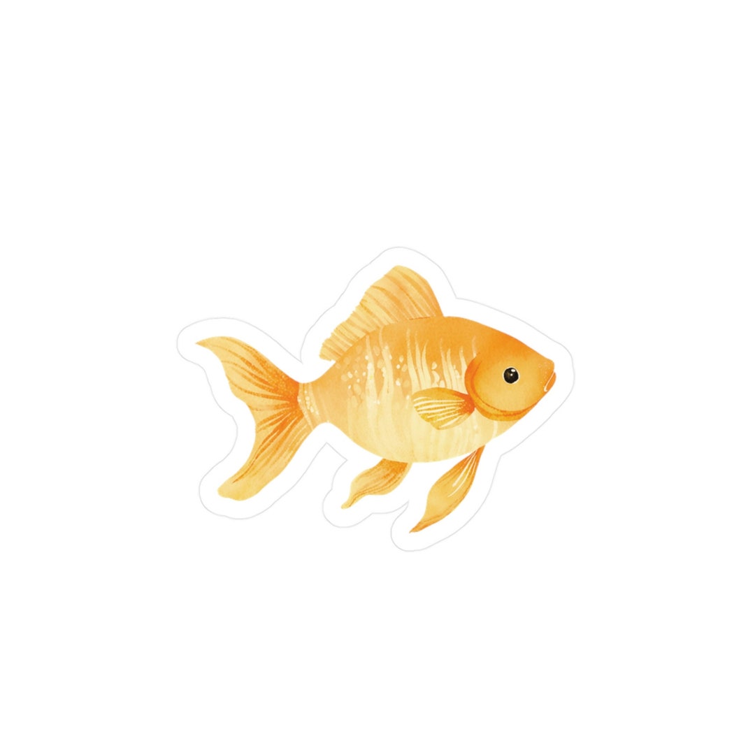 The Goldfish Sticker Vinyl Decal Multiple Sizes Pet Design - Etsy