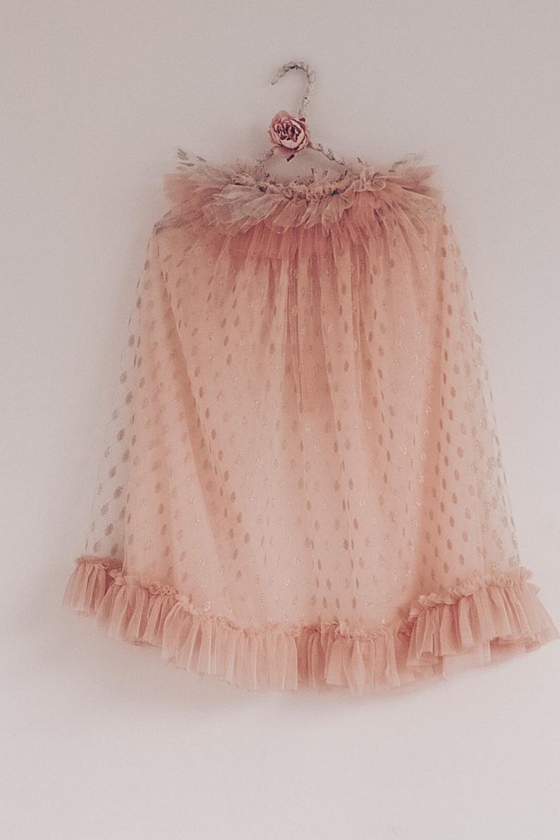PRINCESS CAPE, Pink Cape, Golden Cape, Fairy Cape, Tulle Cape, Gold and ...