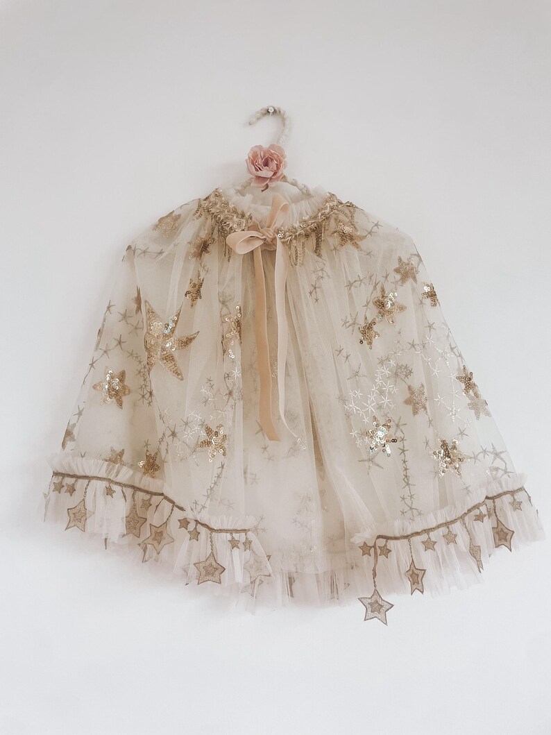 GLITTERY STAR CAPE, Kids Dress up Cape,sparkle Cape, Sequin & Tulle ...
