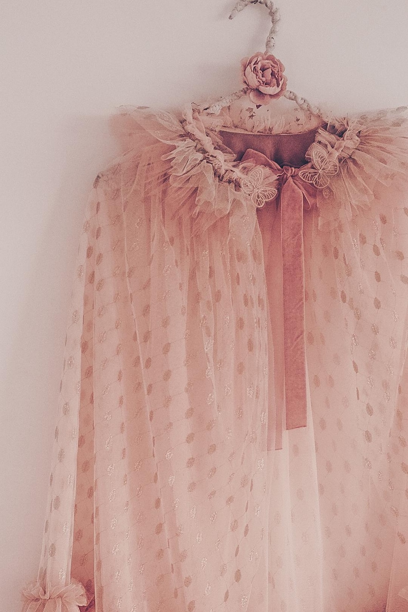 PRINCESS CAPE, Pink Cape, Golden Cape, Fairy Cape, Tulle Cape, Gold and ...