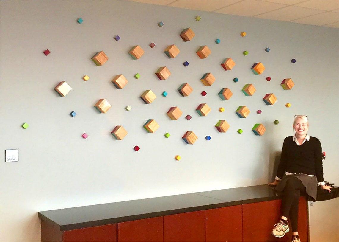 3d Wall Art Cubes Art Wall Decor Wood Wall Sculpture - Etsy