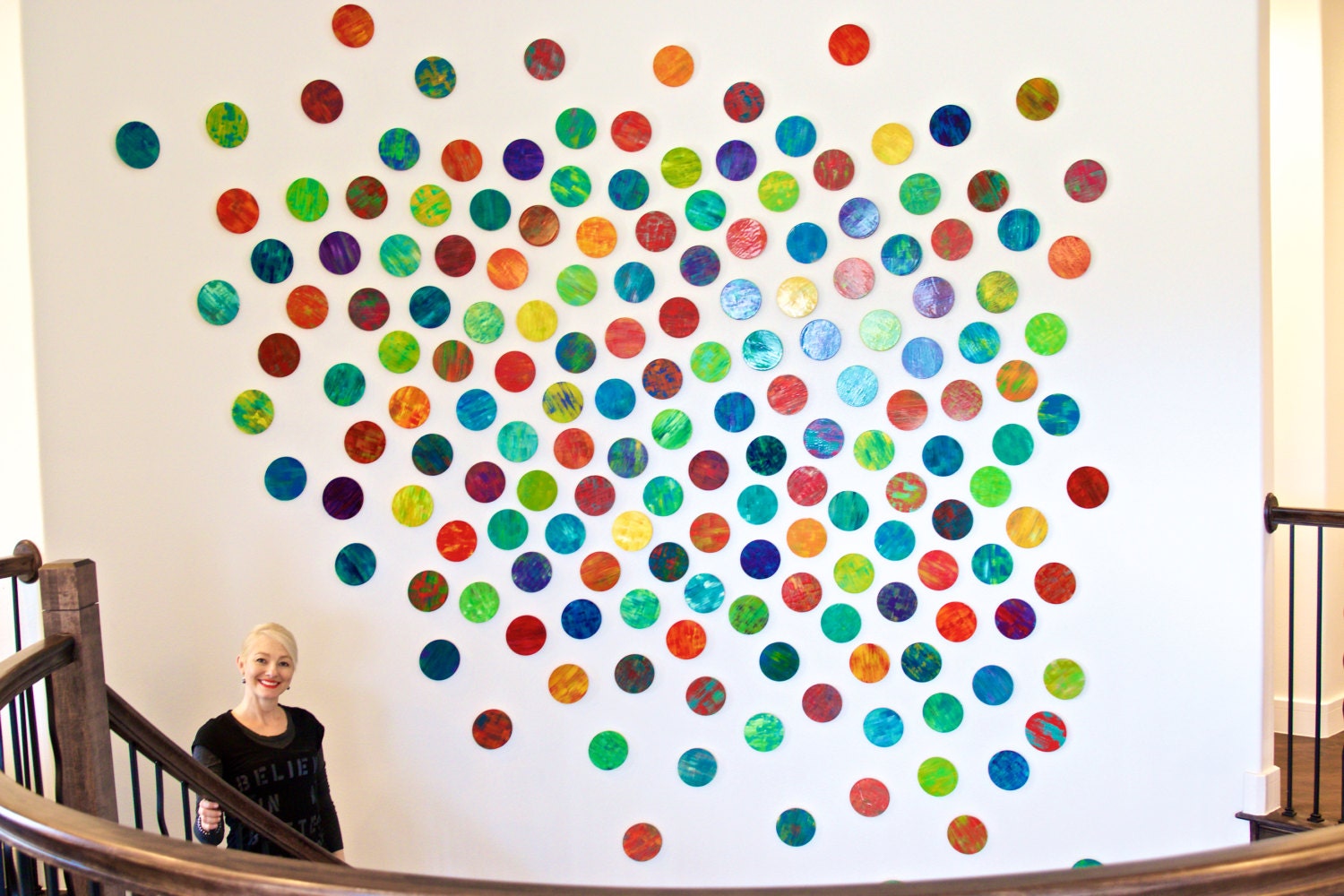 Original Wall Sculpture Custom Installation Art Circle Wood Wall Art 3D ...