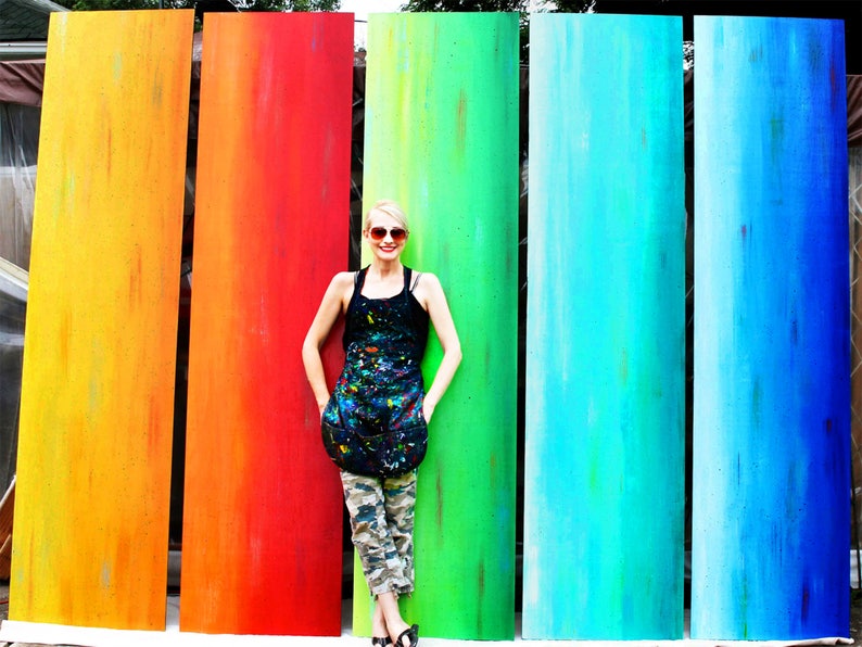 Ombre Wall Art | Wood Art | Large Wall Sculpture | Original Art ...