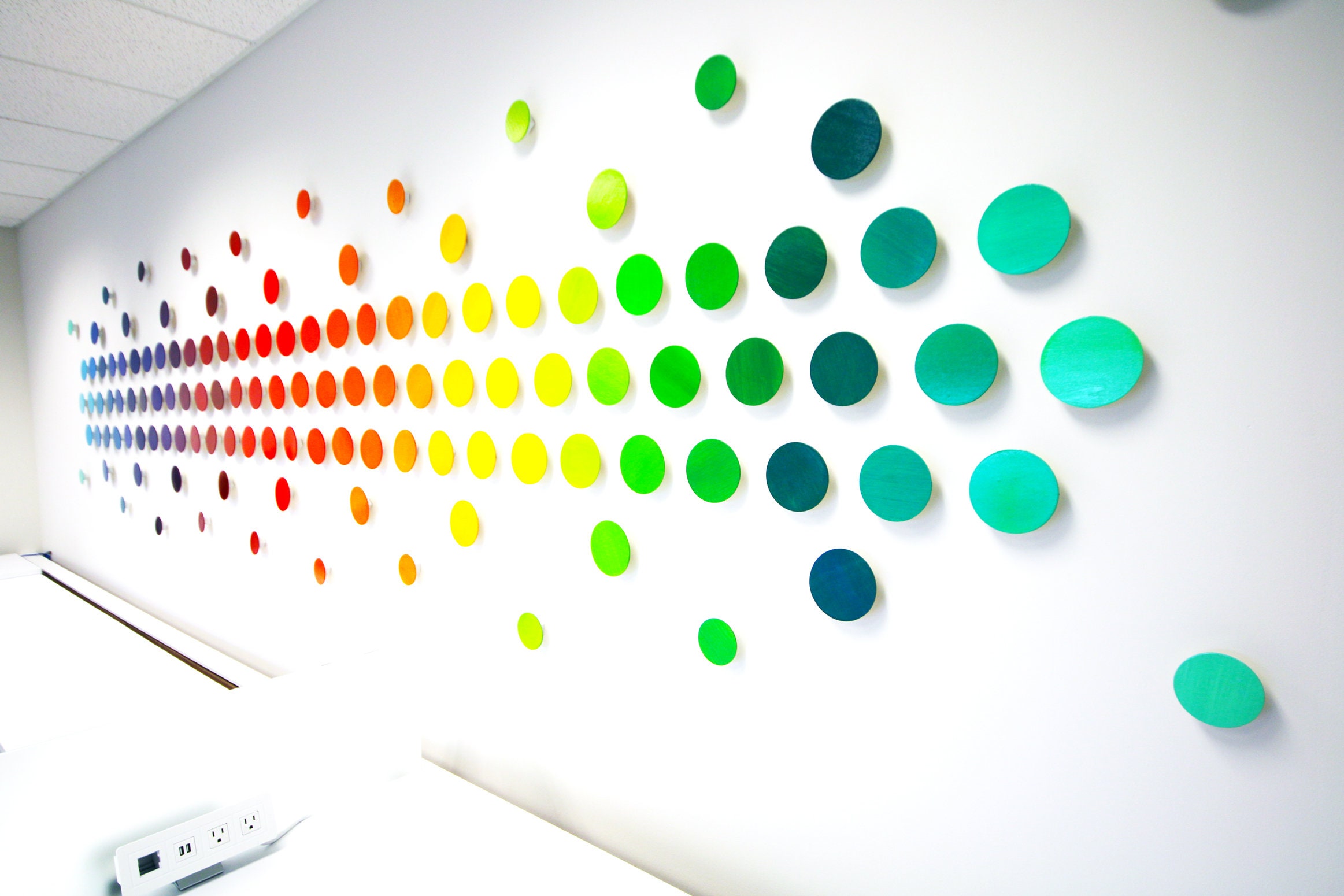 Gradient Wall Art | Corporate Art | Colorful Wall Sculpture | Large ...