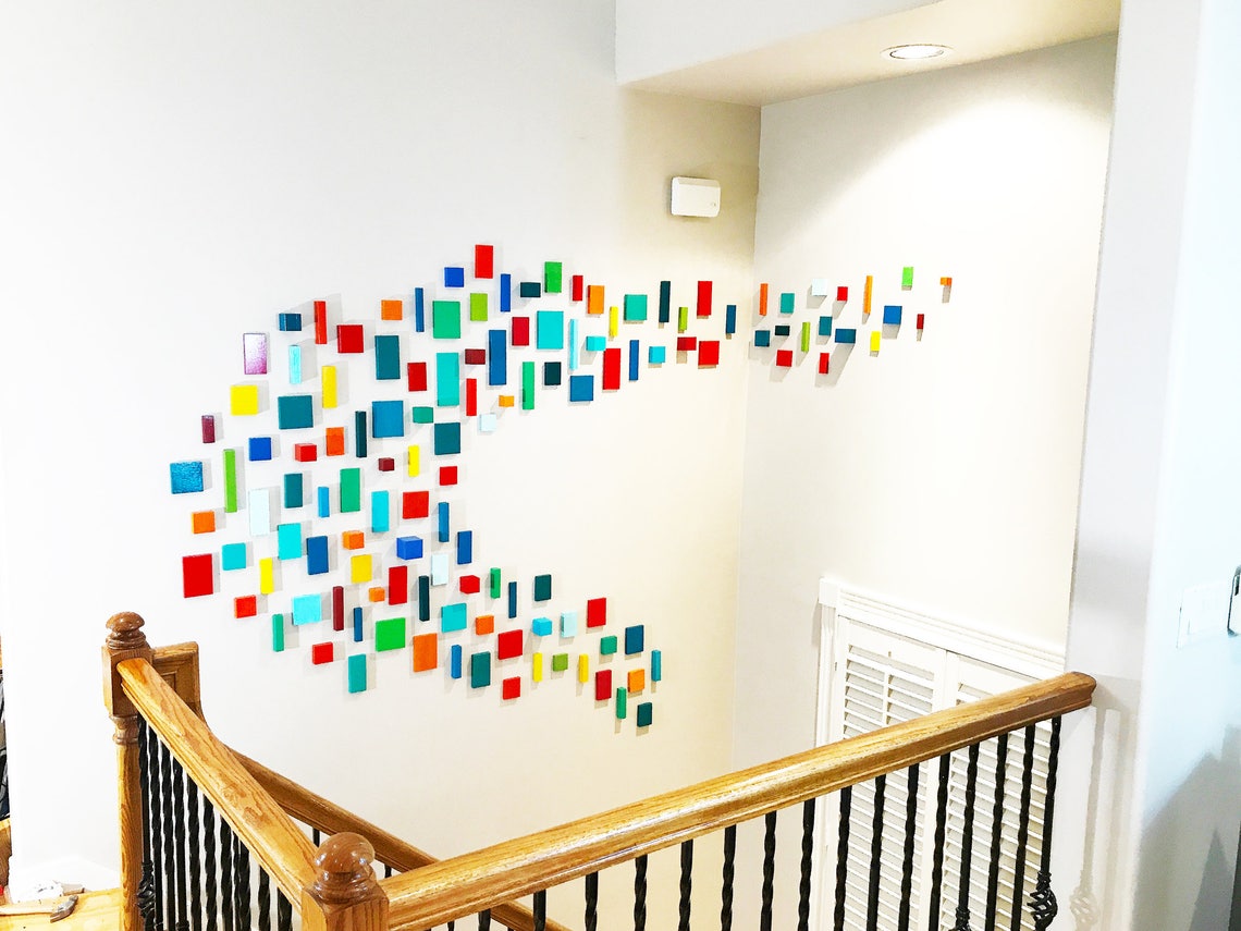 Art Installation 3D Wall Sculpture Colorful Wall Art - Etsy