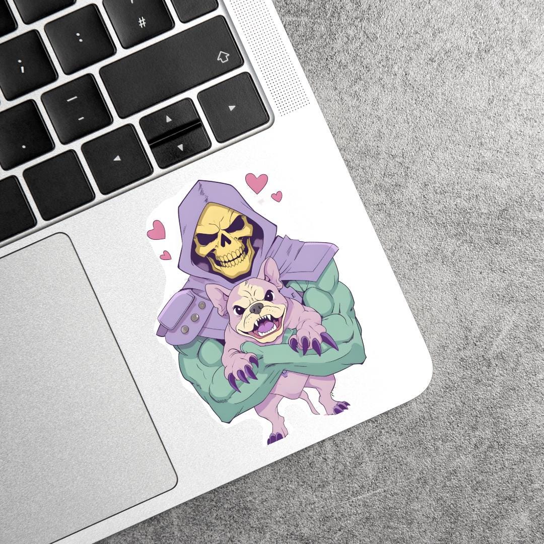 Evil Overlord & Bulldog of Doom, Sticker, French Bulldog, Funny, Dog ...