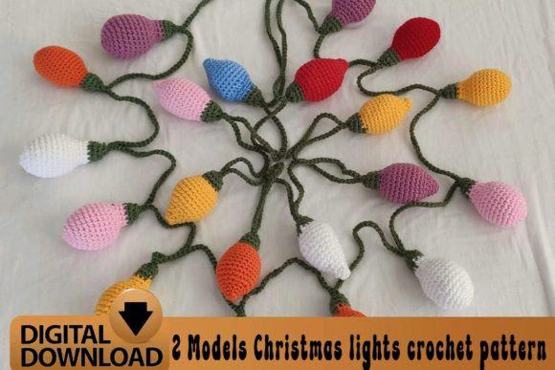 Light Bulb Garland Crochet Pattern, Printable Crochet Pattern, DIY ...