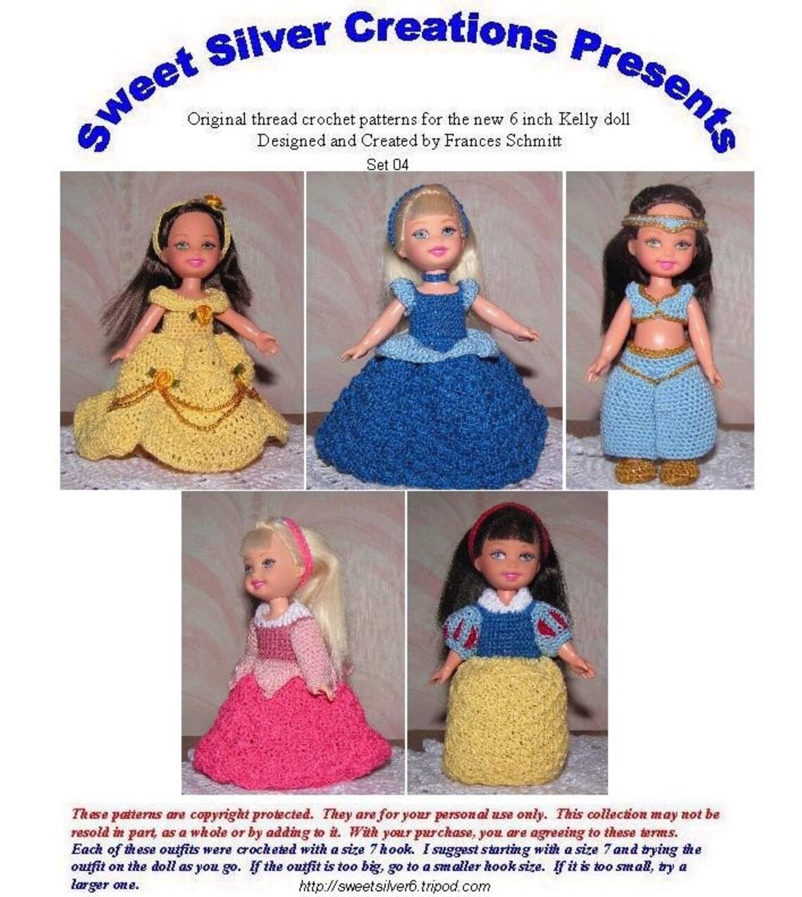Crochet Pattern Set for 6 Inch Kelly Set 04 - Etsy