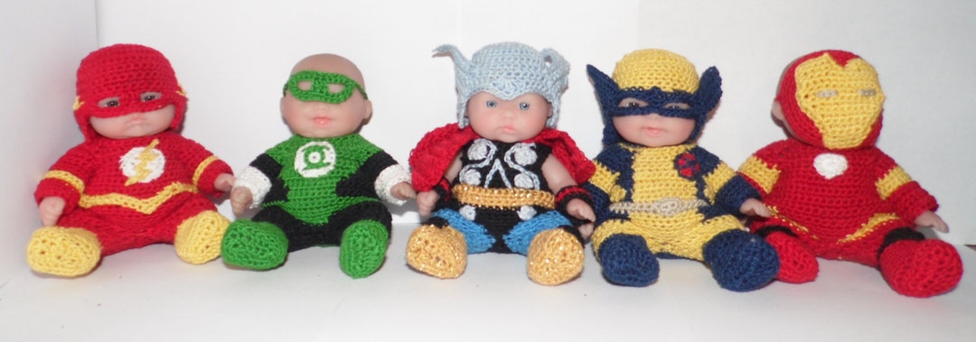 Super Hero Crochet Patterns for Berenguer/lots to Love Dolls (digital ...