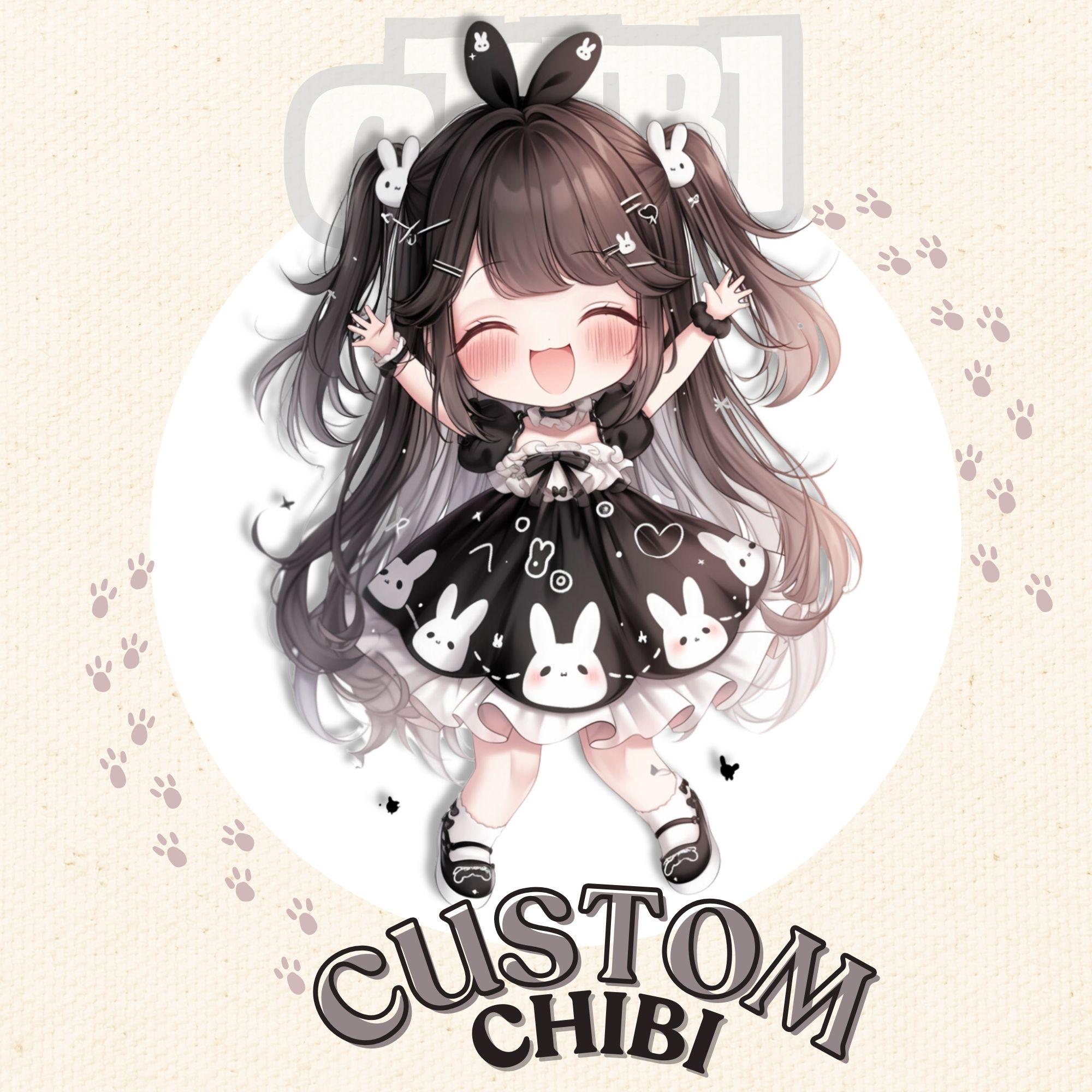 Custom Chibi Character Fan Art Cute Chibi Commissions Chibi ...